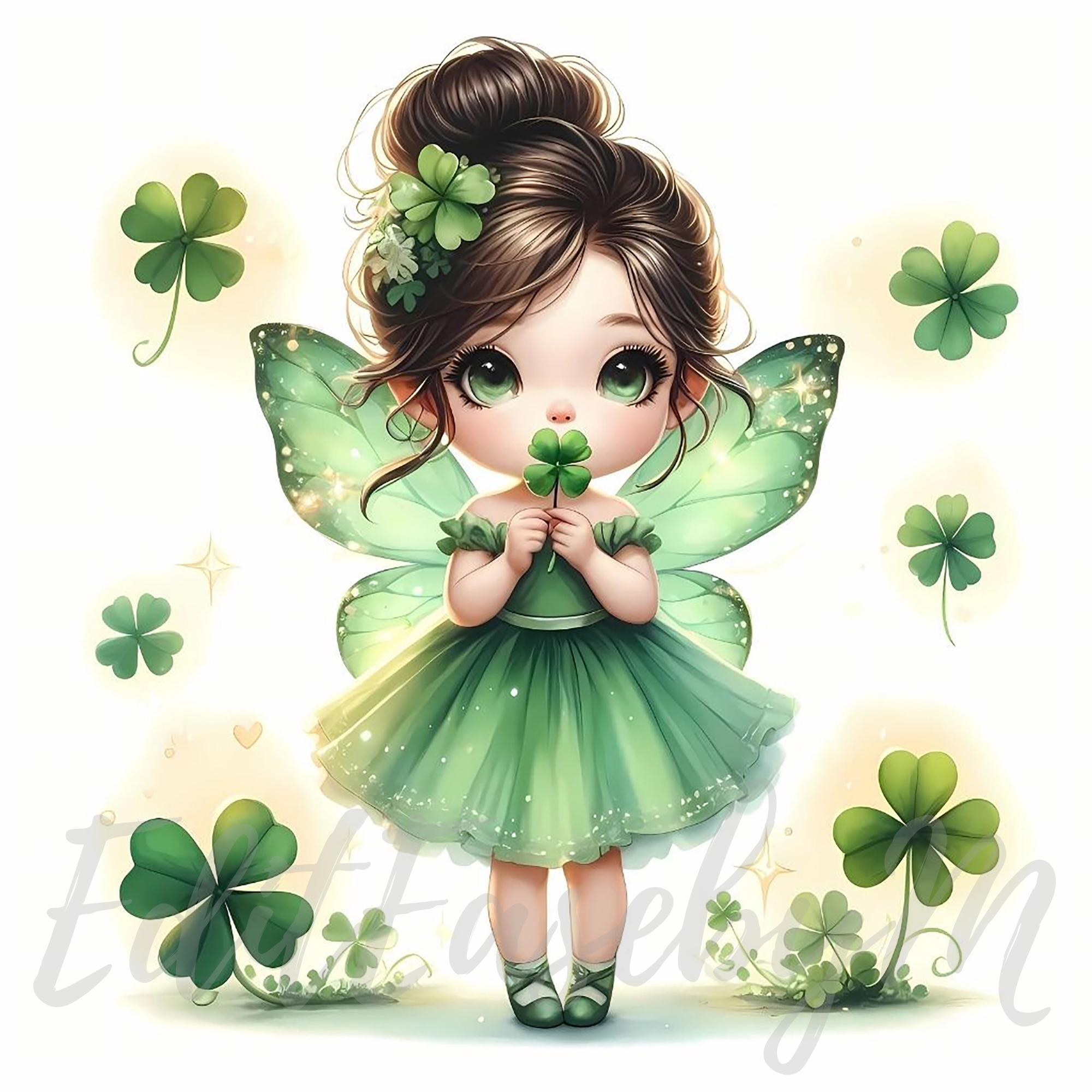 Clover Fairy Clipart | 10 High-quality 300 DPI Jpgs Commercial Use ...
