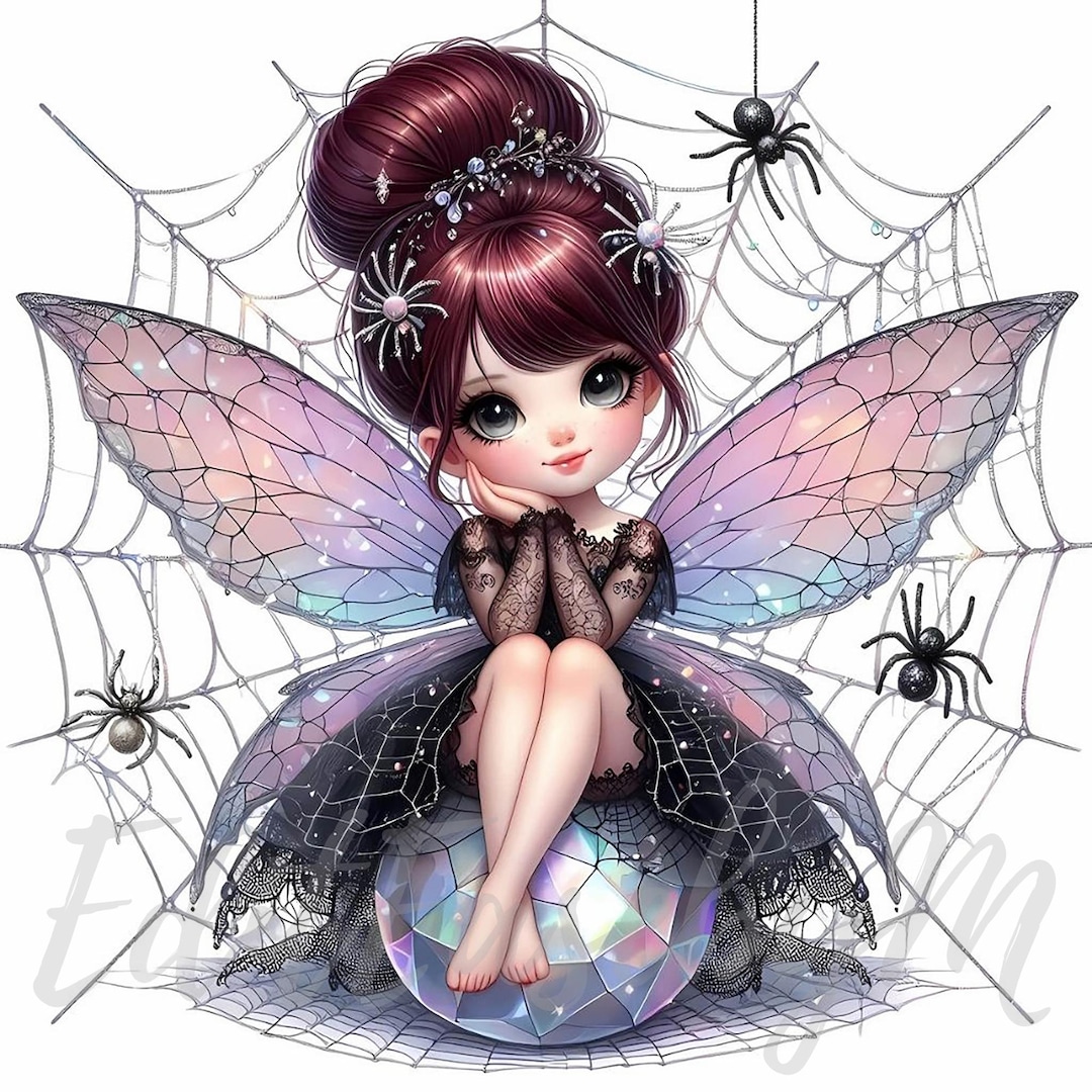 Spider Web Fairy Clipart | 10 High-quality 300 DPI Jpegs Commercial Use ...