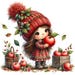 Apple Harvest Gnome Clipart | 10 High-quality 300 DPI Jpegs Commercial ...