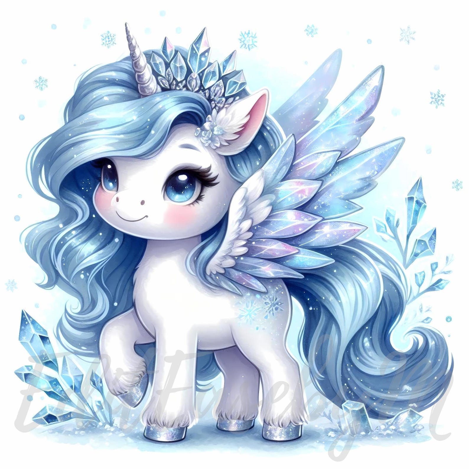 Winter Wonderland Unicorn Clipart 10 High-quality 300 DPI Jpegs ...