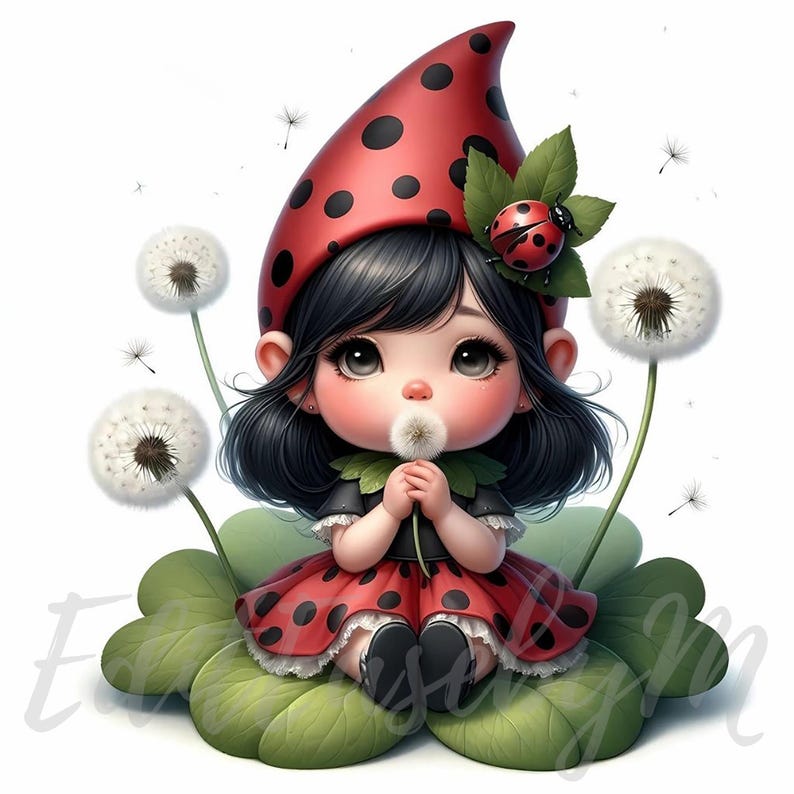 Dottie Clovermint Gnome Clipart | 10 High-quality 300 DPI Jpegs ...