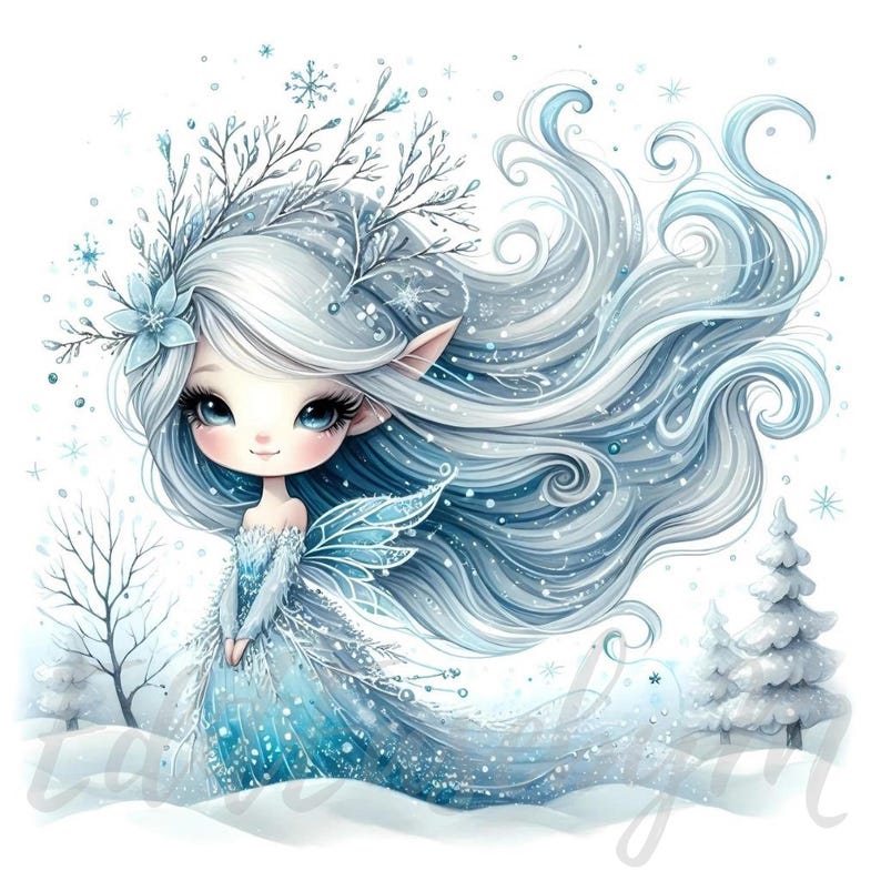 Frosty Snow Sprite Clipart | 10 High-quality 300 DPI Jpegs Commercial ...