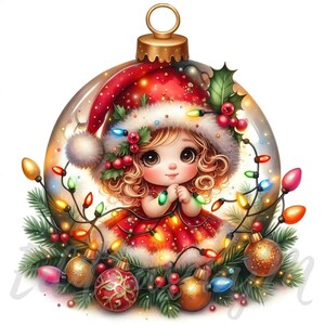 Christmas Bauble Gnome Clipart | 10 High-quality 300 DPI Jpegs ...