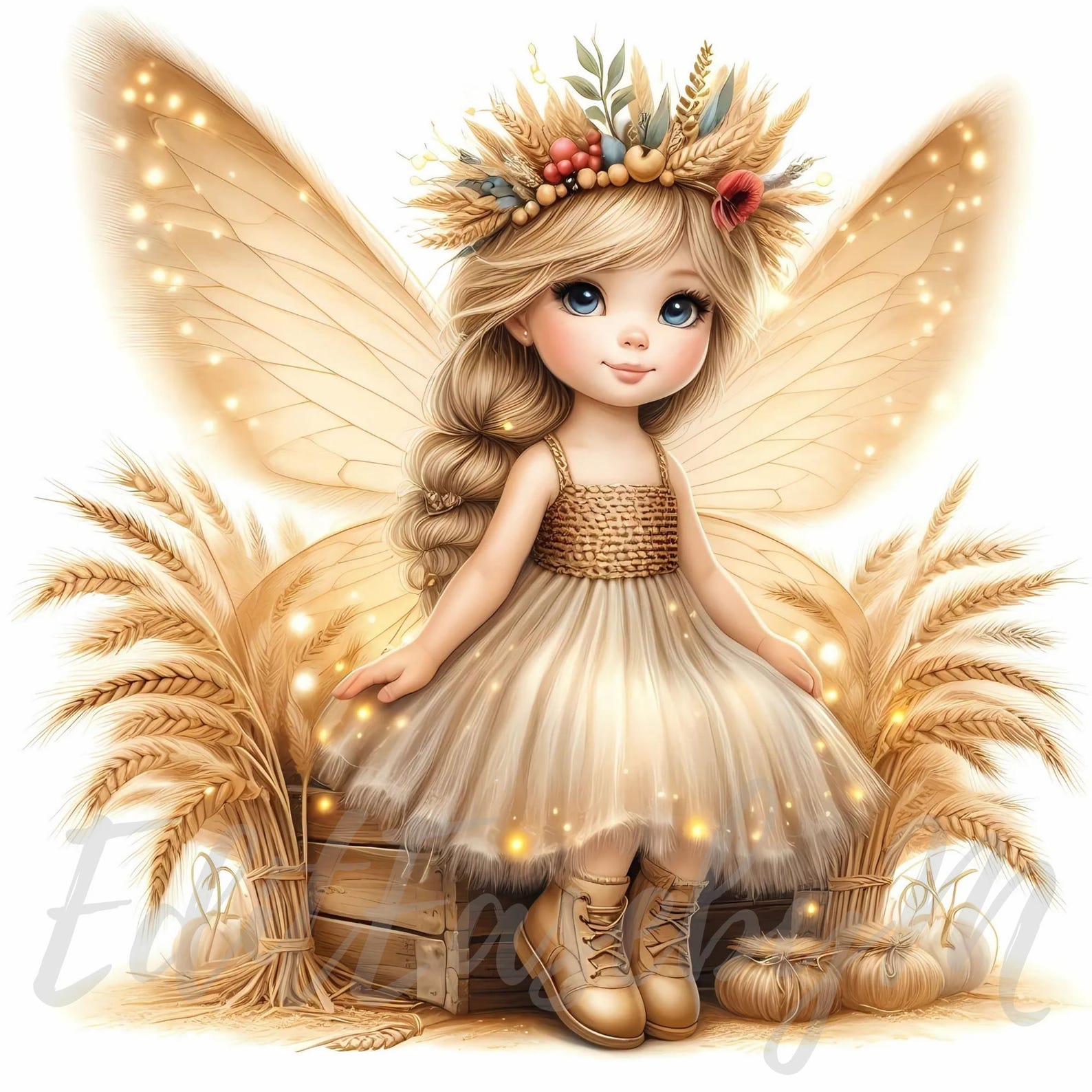 Wheatfield Fairy Clipart | 10 High-quality 300 DPI Jpegs Commercial Use ...