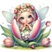 Tulip Sprite Fairy Clipart | 10 High-quality 300 DPI Jpegs Commercial ...