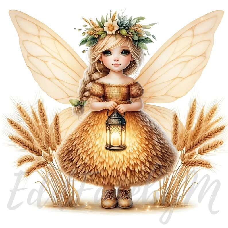 Wheatfield Fairy Clipart | 10 High-quality 300 DPI Jpegs Commercial Use ...