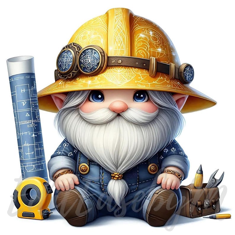 Tool Tinker Gnome Clipart | 10 High-quality 300 DPI Jpegs Commercial ...