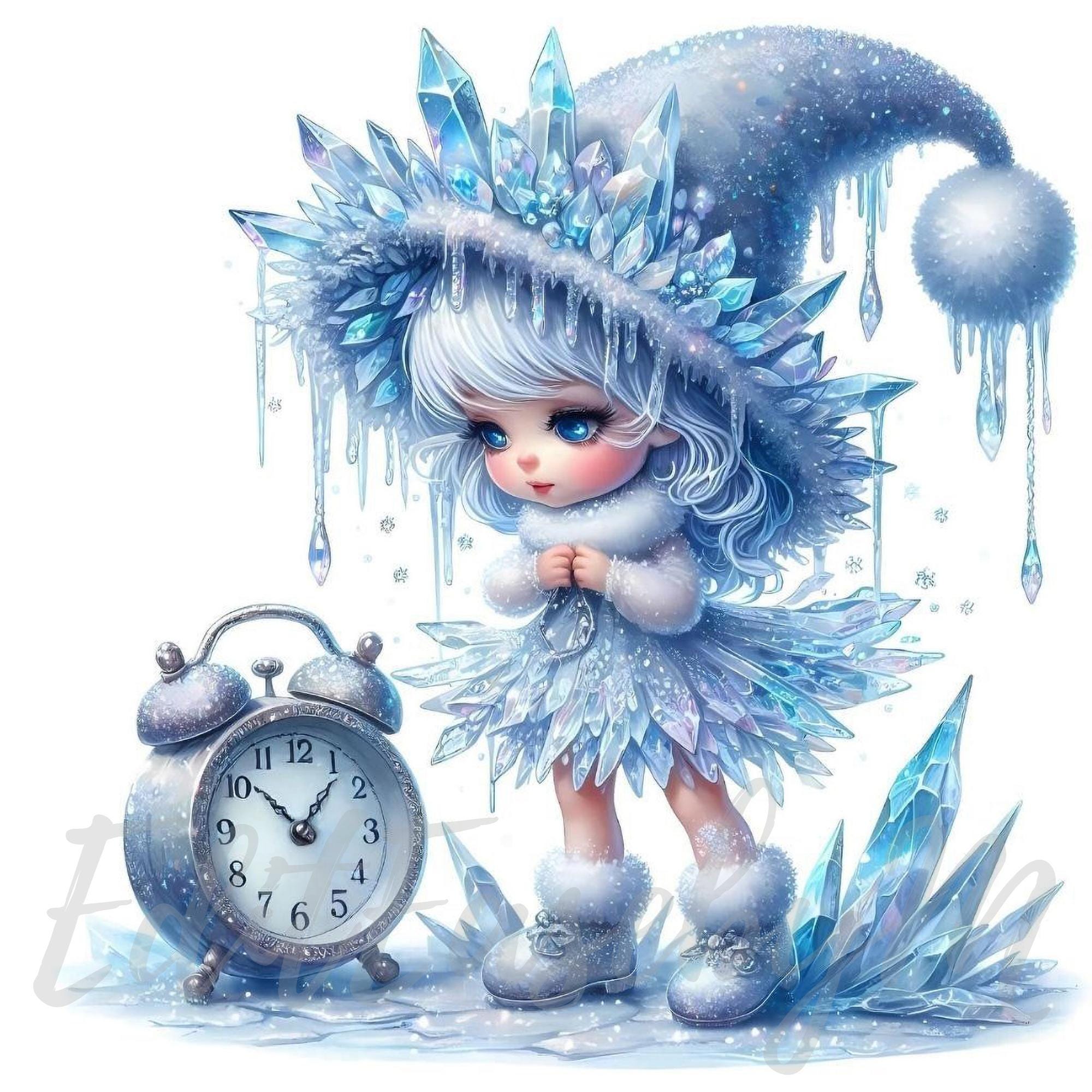 Frozen Time Gnome Clipart 10 High-quality 300 DPI Jpegs Commercial Use ...