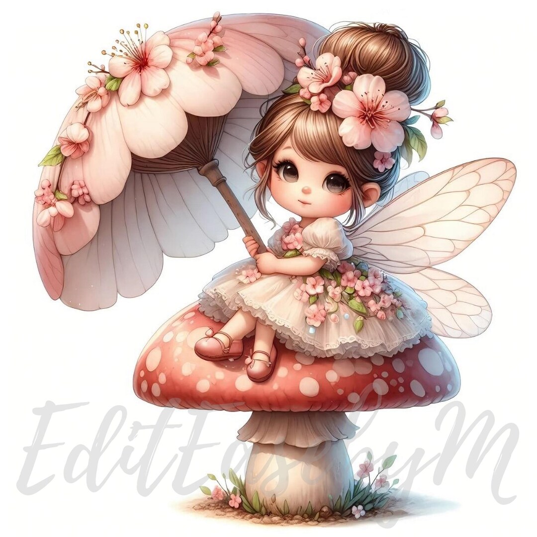 Blossom Breeze Fairy Clipart | 10 High-quality 300 DPI Jpgs Commercial ...