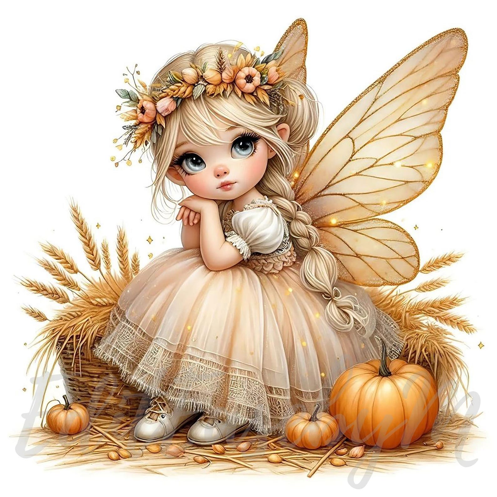 Wheatfield Fairy Clipart | 10 High-quality 300 DPI Jpegs Commercial Use ...