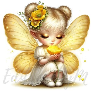 Buttercup Lantern Fairy Clipart | 10 High-quality 300 DPI Jpegs ...