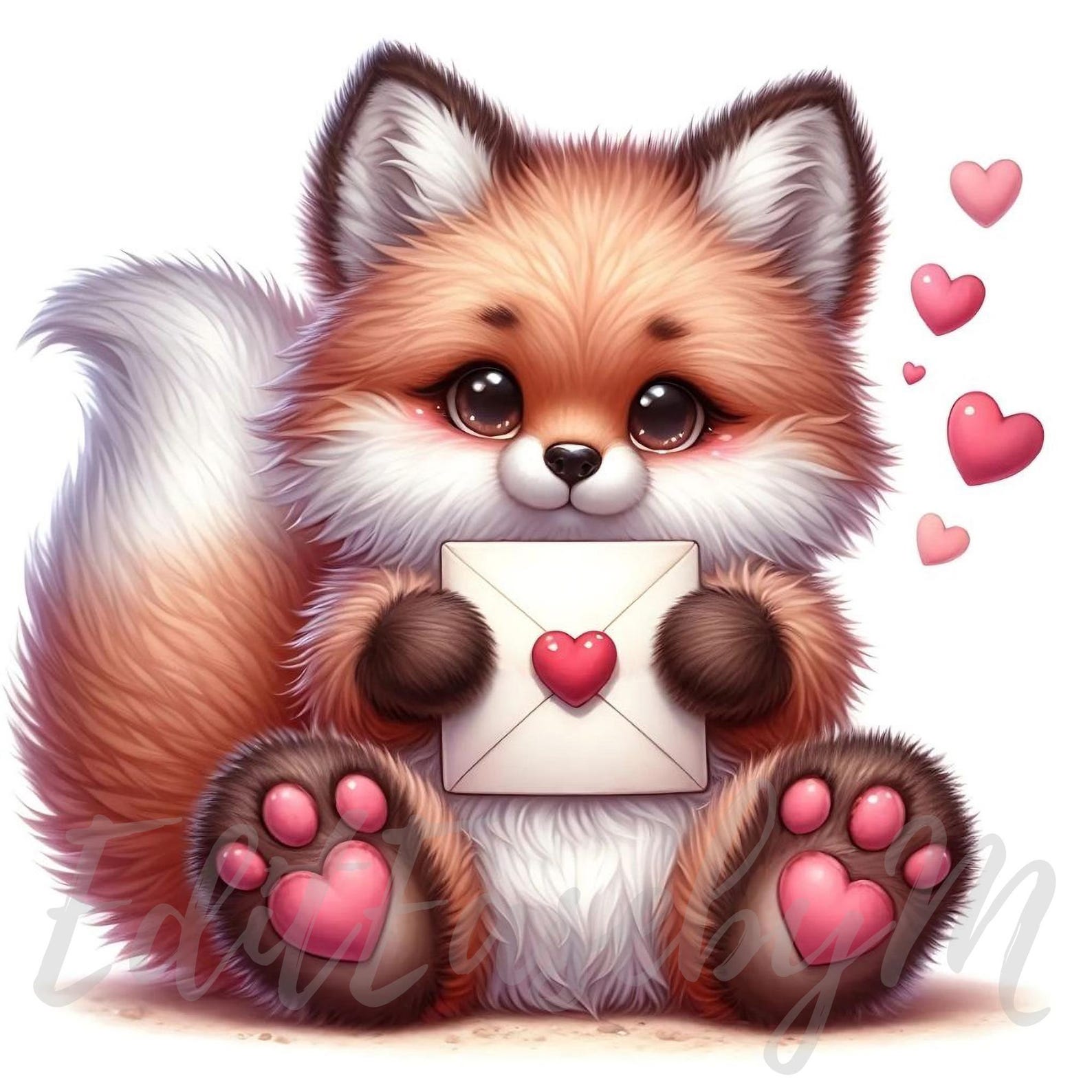 Snuggle Fox Clipart | 10 High-quality 300 DPI Jpegs Commercial Use ...