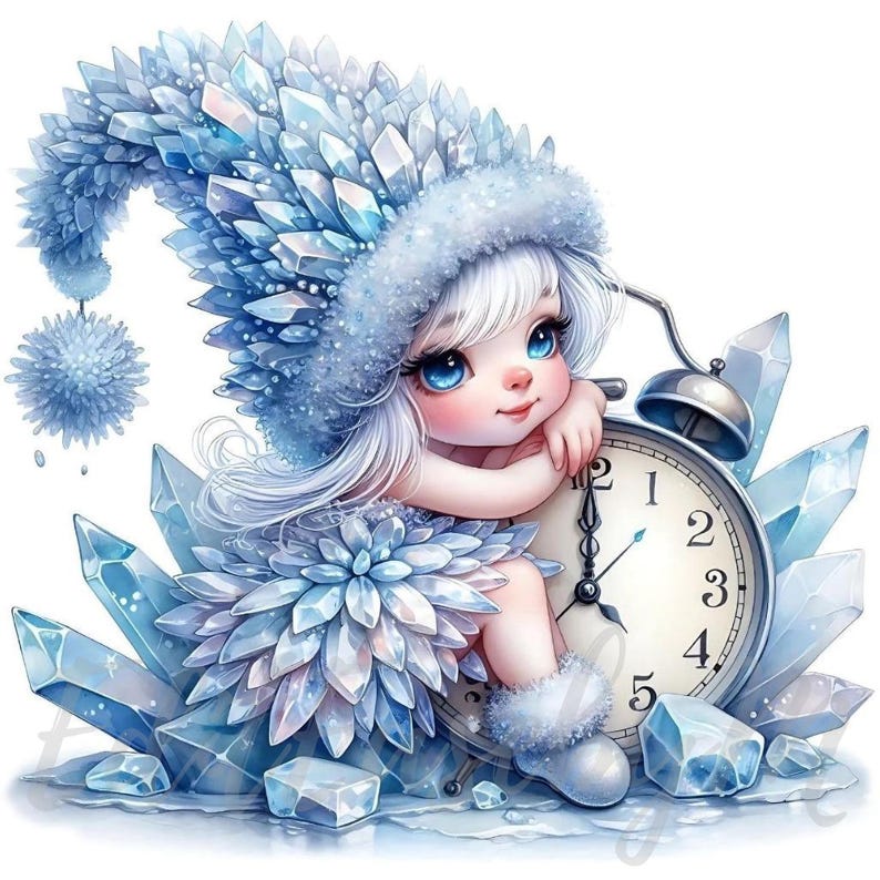 Frozen Time Gnome Clipart 10 High-quality 300 DPI Jpegs Commercial Use ...
