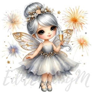 Sparkling New Year Fairy Clipart | 10 High-quality 300 DPI Jpegs ...