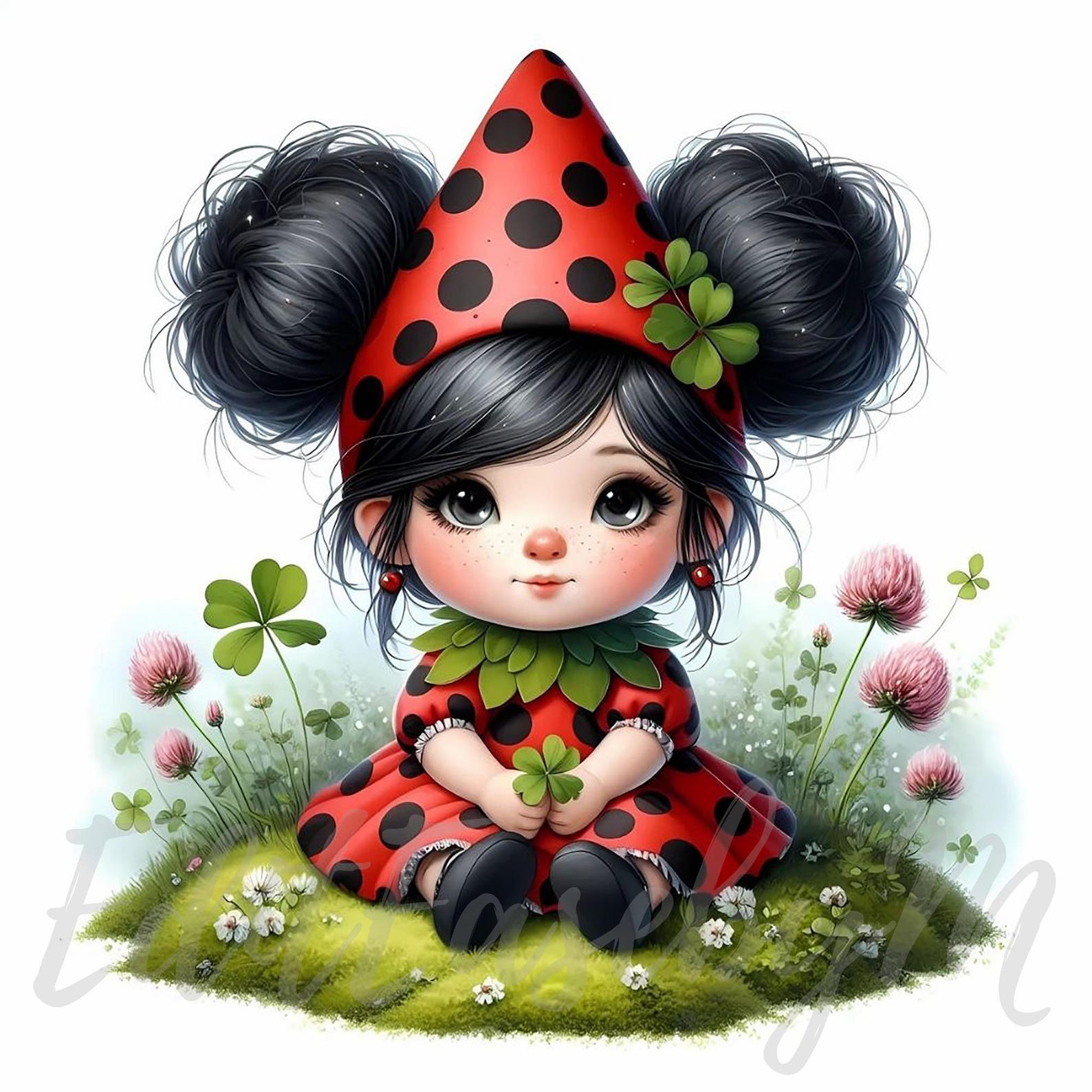 Dottie Clovermint Gnome Clipart | 10 High-quality 300 DPI Jpegs ...