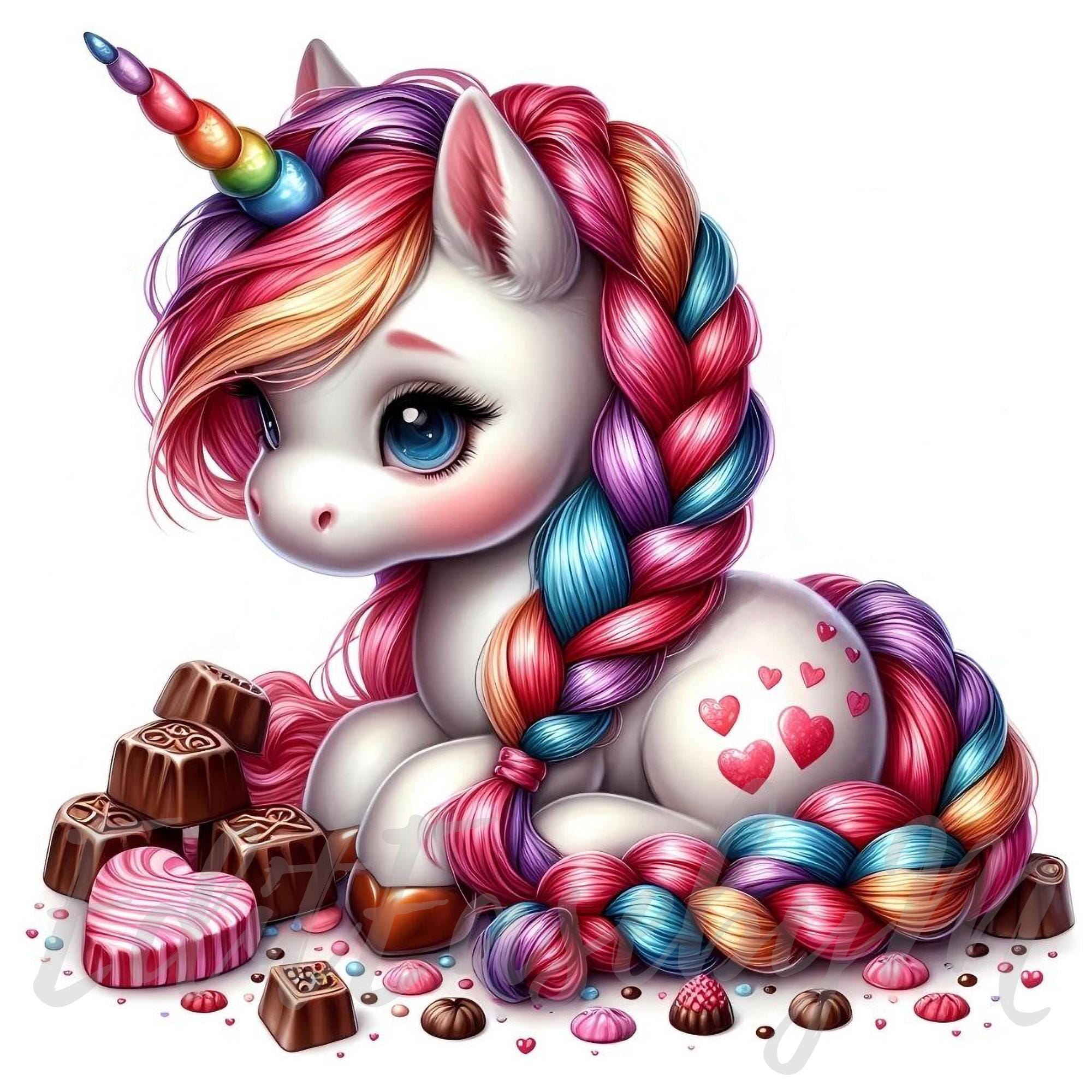 Sweet Treats Unicorn Clipart | 10 High-quality 300 DPI Jpegs Commercial ...