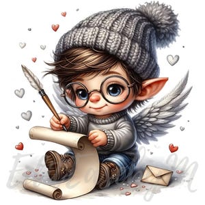 Cupid Apprentice Gnome Clipart | 10 High-quality 300 DPI Jpgs ...