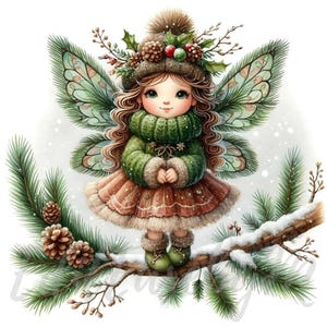 Pinecone Woodland Fairy Clipart | 10 High-quality 300 DPI Jpegs ...