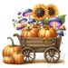 Pumpkin Wagon Clipart | 10 High-quality 300 DPI JPEG Commercial Use ...