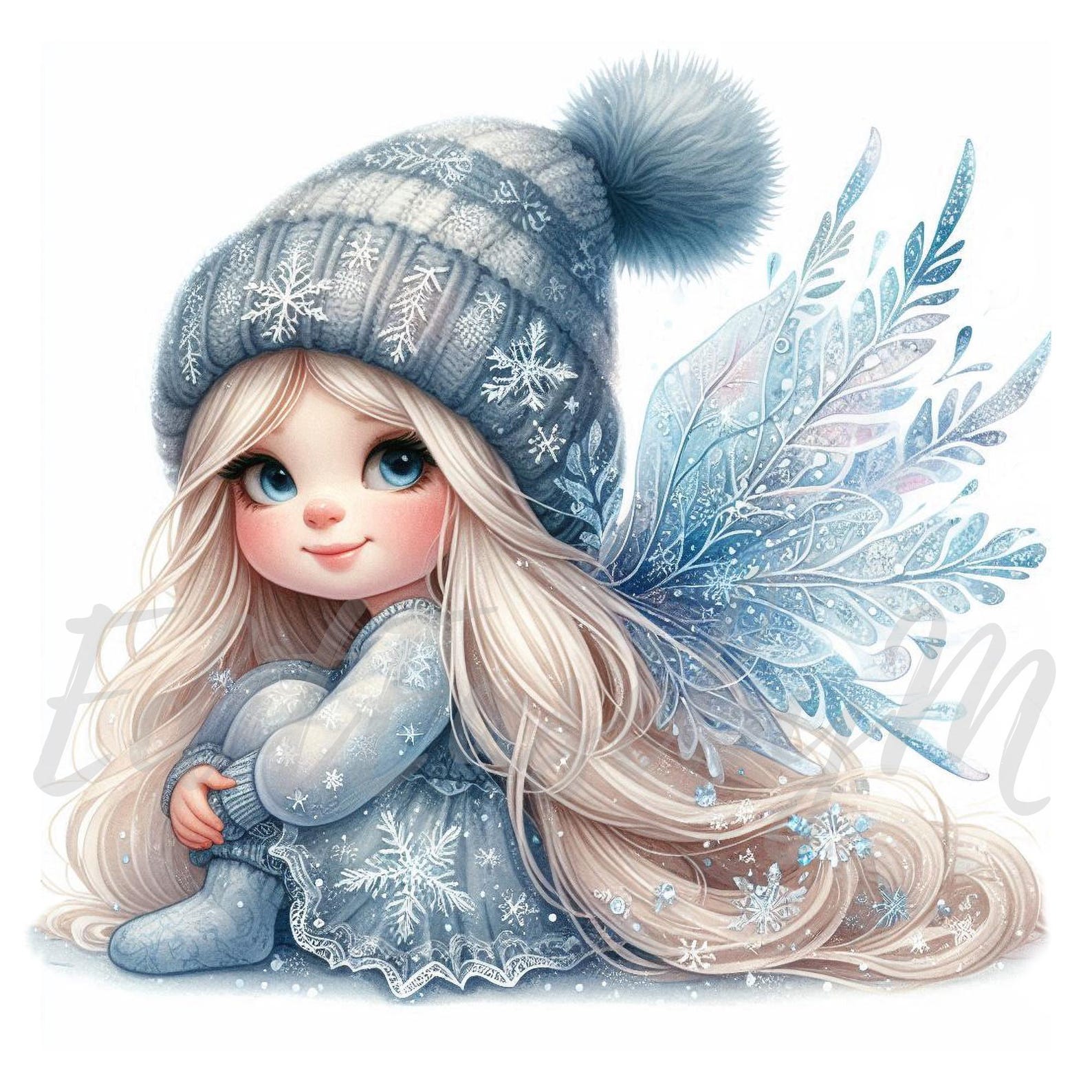 Winter Snowflake Fairy Gnome Clipart 10 High-quality 300 DPI Jpgs ...