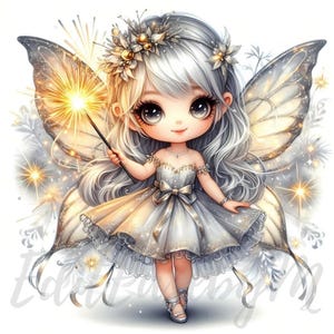 Sparkling New Year Fairy Clipart | 10 High-quality 300 DPI Jpegs ...
