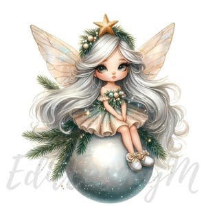 Christmas Tree Fairy Clipart | 10 High-quality 300 DPI Jpegs Commercial ...