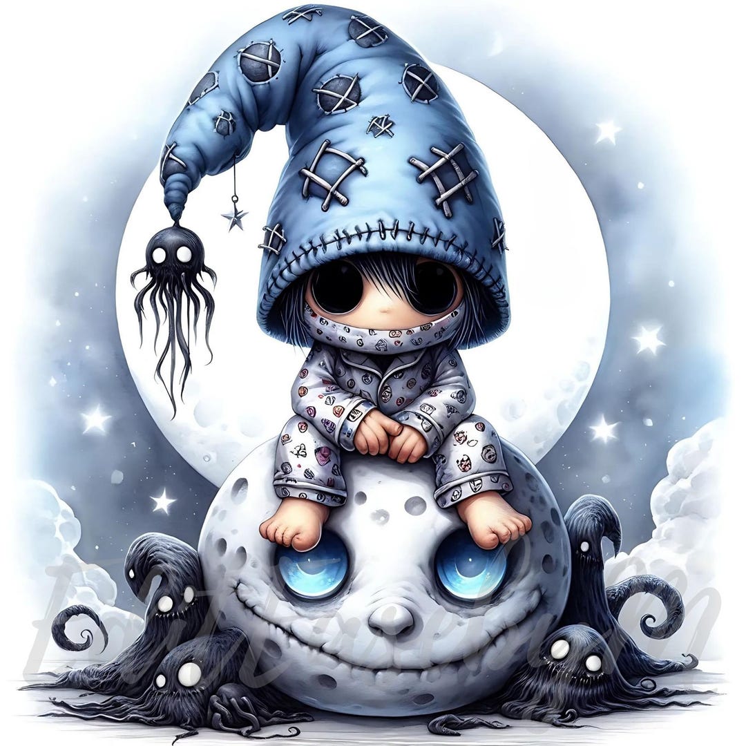 Sleepwalking Nightmare Gnome Clipart | 10 High-quality 300 DPI JPG ...