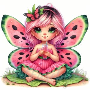 Watermelon Fizz Sprite Clipart | 10 High-quality 300 DPI Jpegs ...