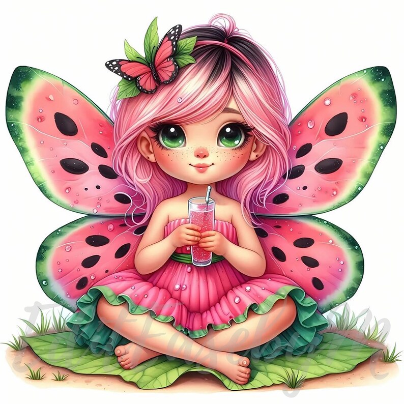Watermelon Fizz Sprite Clipart | 10 High-quality 300 DPI Jpegs ...