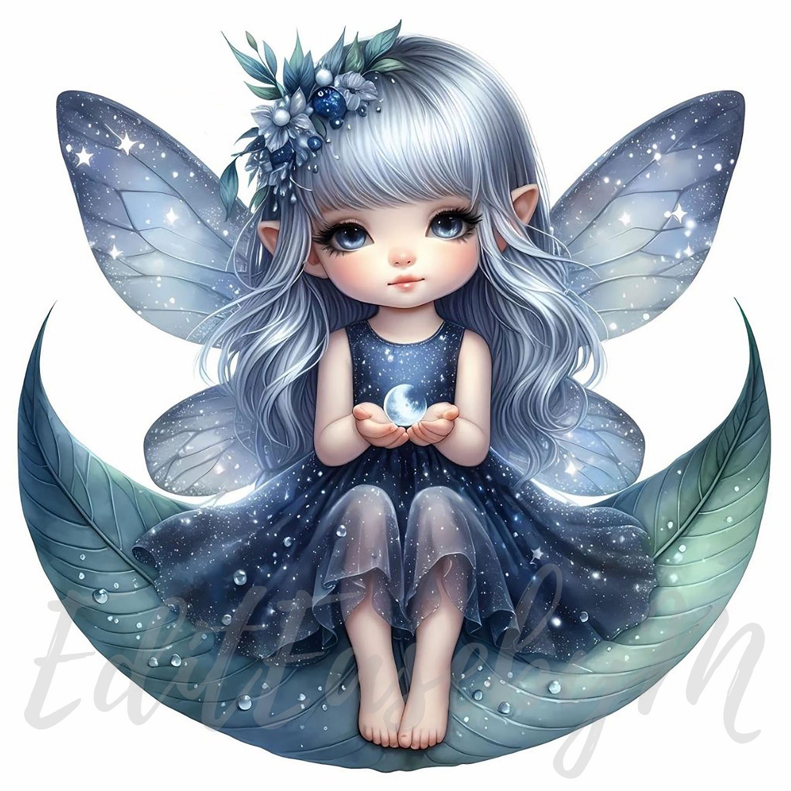 Starlit Dewdrop Fae Clipart | 10 High-quality 300 DPI Jpegs Commercial ...