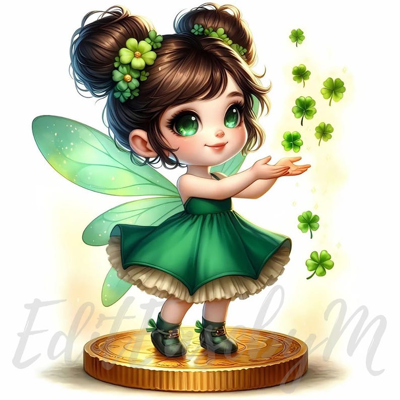 Clover Fairy Clipart | 10 High-quality 300 DPI Jpgs Commercial Use ...