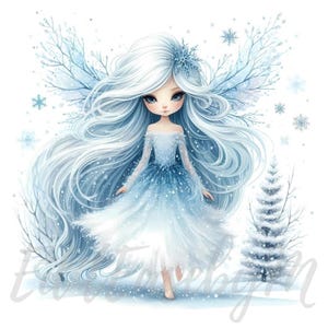 Frosty Snow Sprite Clipart | 10 High-quality 300 DPI Jpegs Commercial ...
