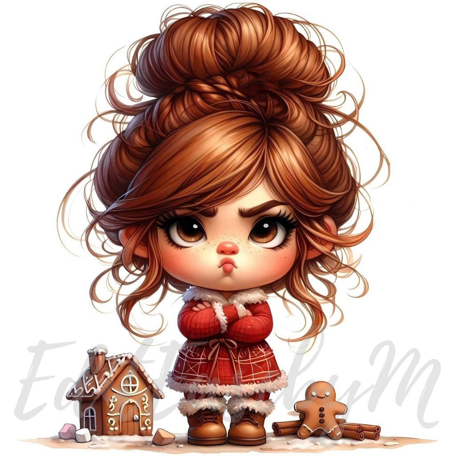 Gingerbread Gnome Clipart | 10 High-quality 300 DPI Jpegs Commercial ...