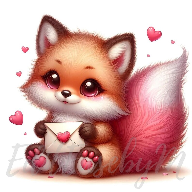 Snuggle Fox Clipart | 10 High-quality 300 DPI Jpegs Commercial Use ...