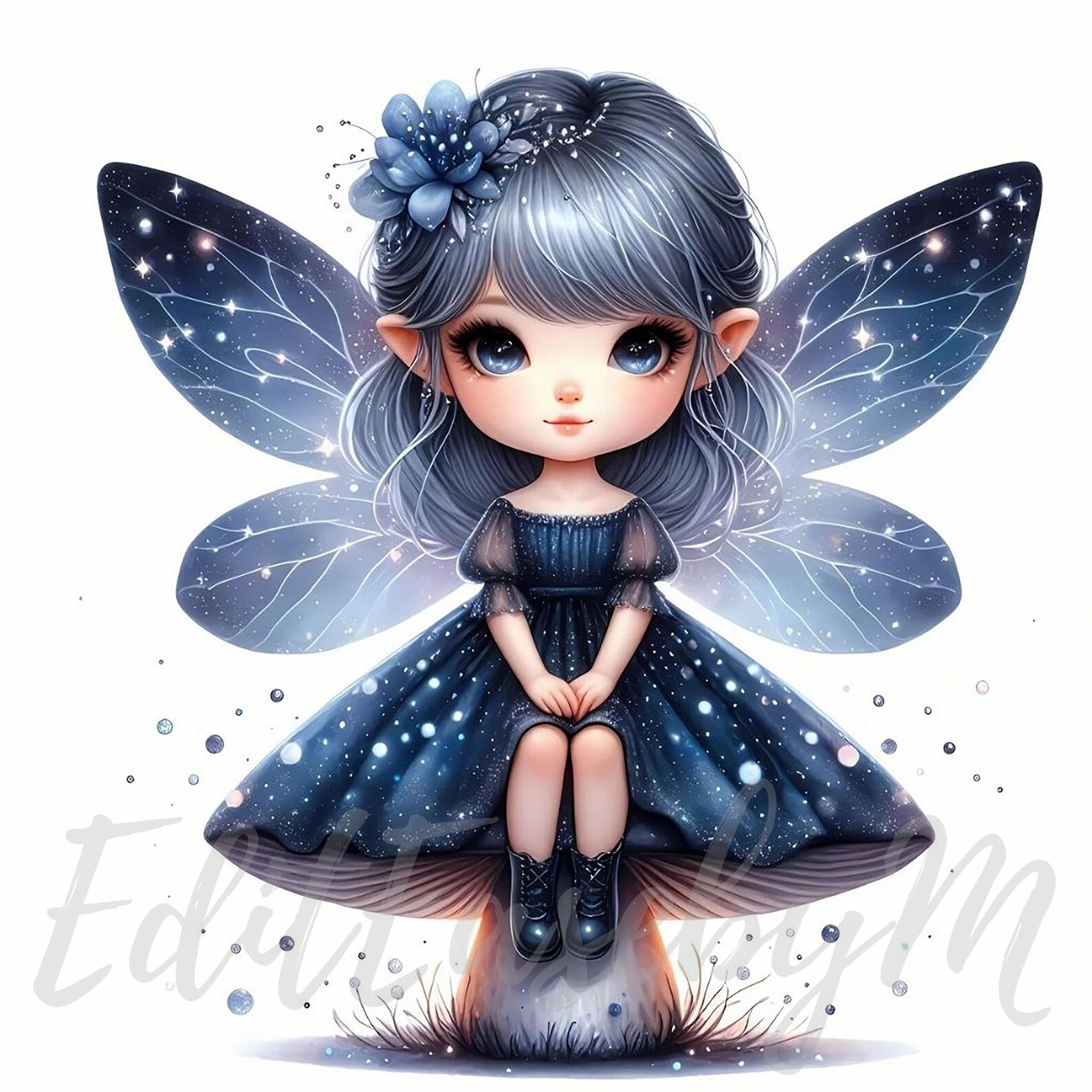 Starlit Dewdrop Fae Clipart | 10 High-quality 300 DPI Jpegs Commercial ...