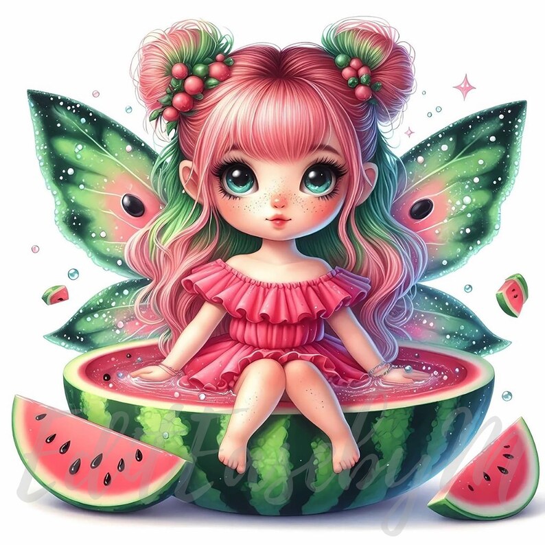 Watermelon Fizz Sprite Clipart | 10 High-quality 300 DPI Jpegs ...