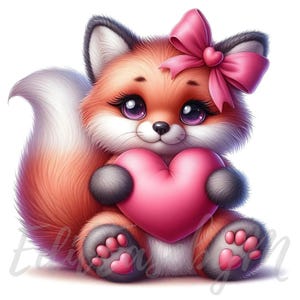Snuggle Fox Clipart | 10 High-quality 300 DPI Jpegs Commercial Use ...