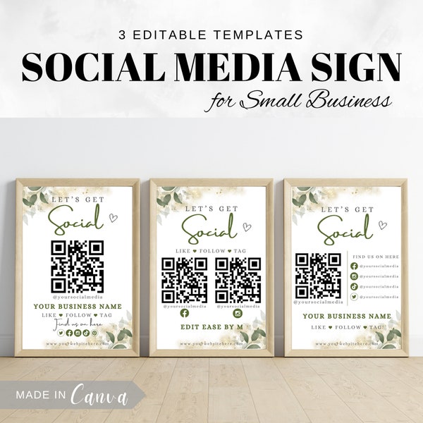 Lets Get Social Sign - Etsy