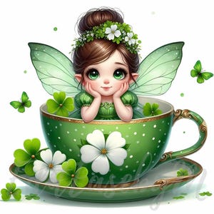 Clover Fairy Clipart | 10 High-quality 300 DPI Jpgs Commercial Use ...