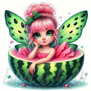 Watermelon Fizz Sprite Clipart | 10 High-quality 300 DPI Jpegs ...