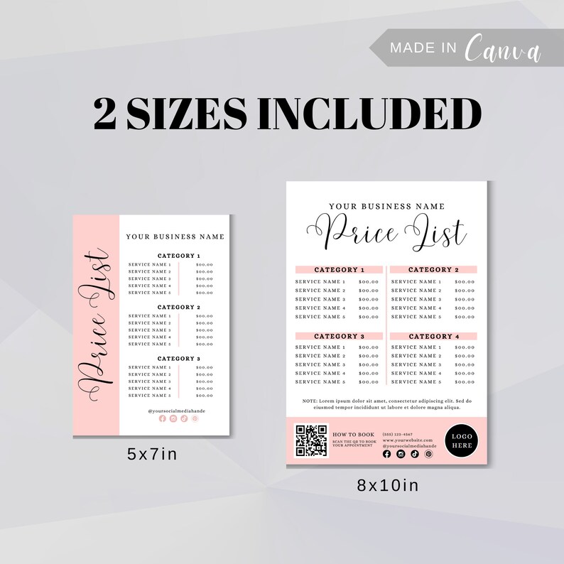 Scan to Pay Price List Social Media Sign Small Business QR Code Sign ...