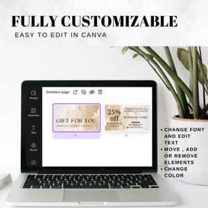 Elegant Gold Coupon Card Template Editable Coupon Card Canva Template ...