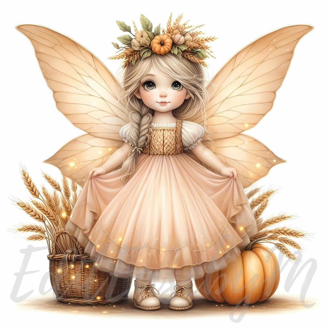 Wheatfield Fairy Clipart | 10 High-quality 300 DPI Jpegs Commercial Use ...