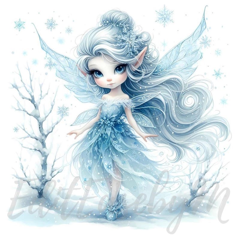 Frosty Snow Sprite Clipart | 10 High-quality 300 DPI Jpegs Commercial ...
