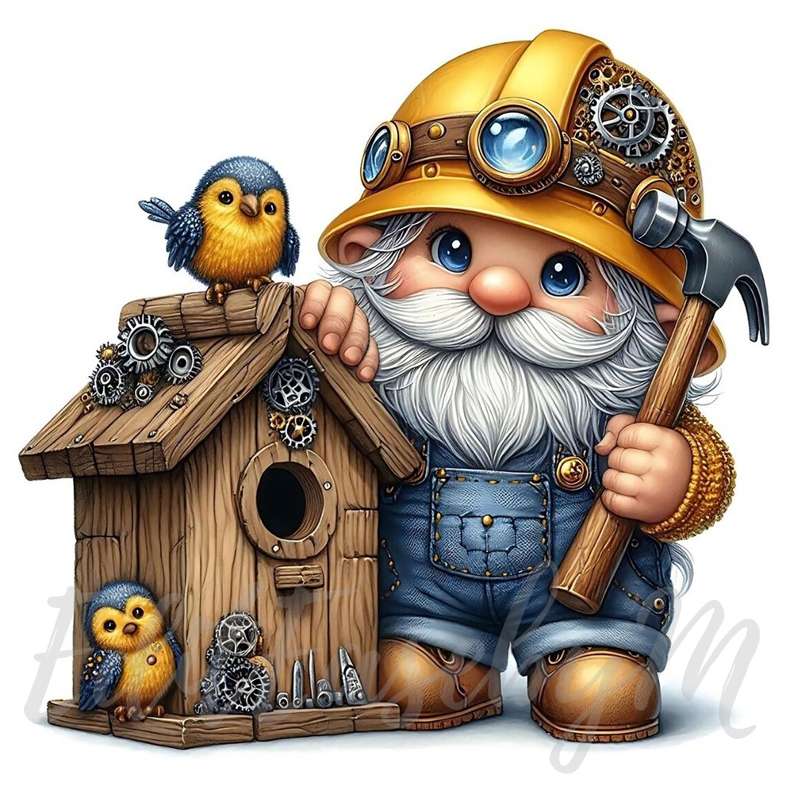 Tool Tinker Gnome Clipart | 10 High-quality 300 DPI Jpegs Commercial ...