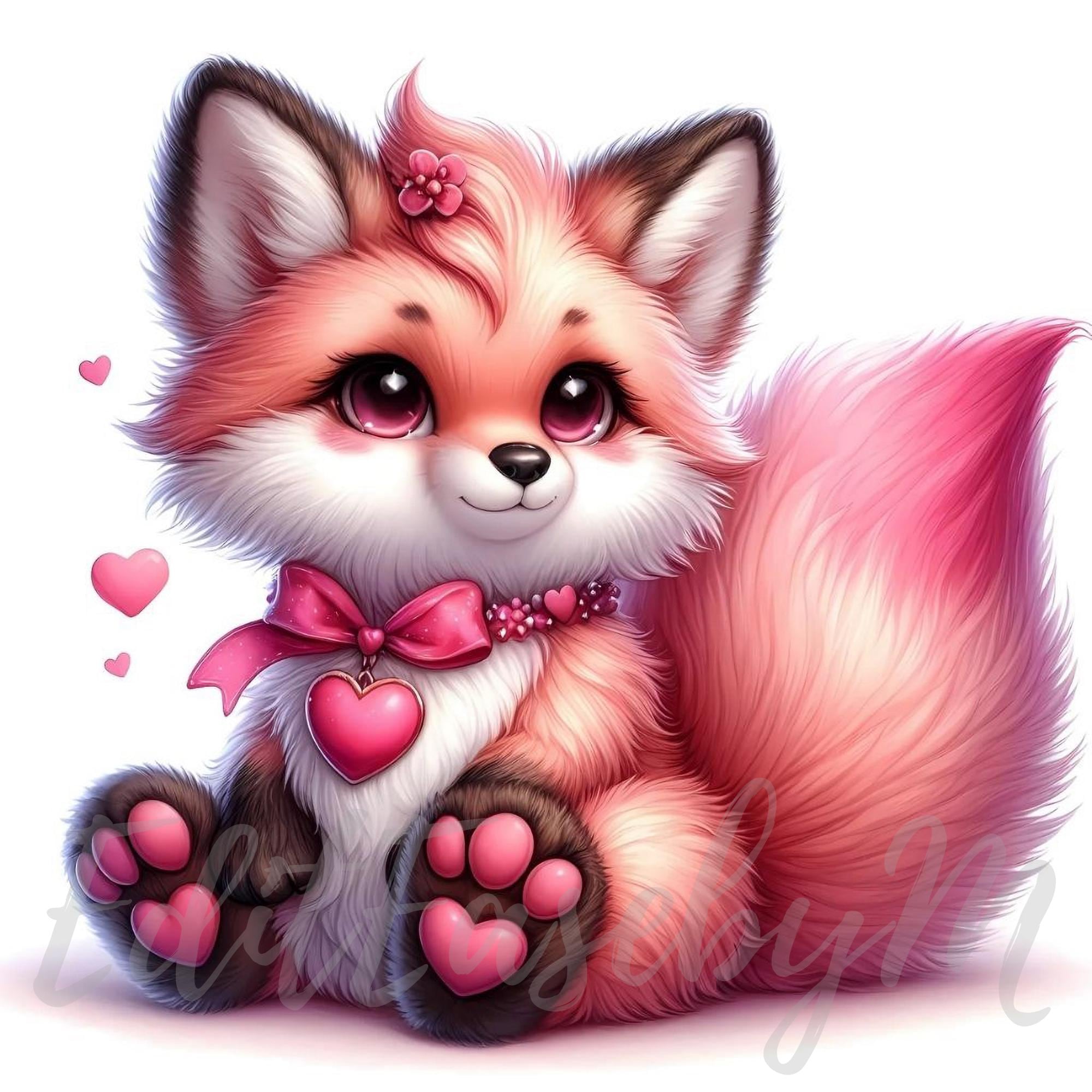 Snuggle Fox Clipart | 10 High-quality 300 DPI Jpegs Commercial Use ...