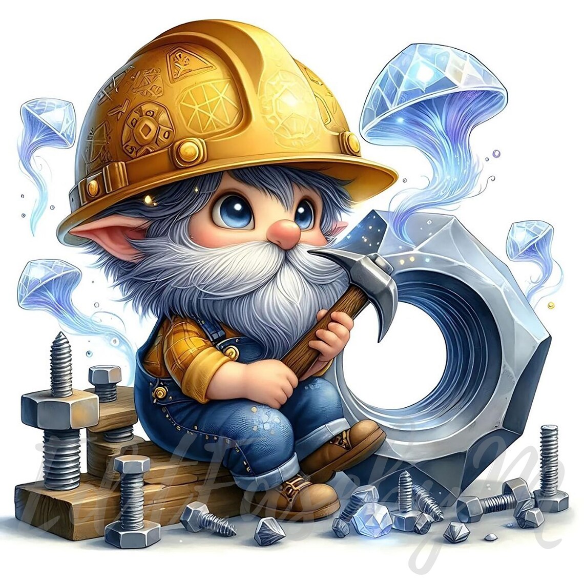 Tool Tinker Gnome Clipart | 10 High-quality 300 DPI Jpegs Commercial ...