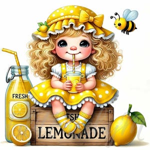 Lemonade Gnome Clipart | 10 High-quality 300 DPI Jpgs Commercial Use ...