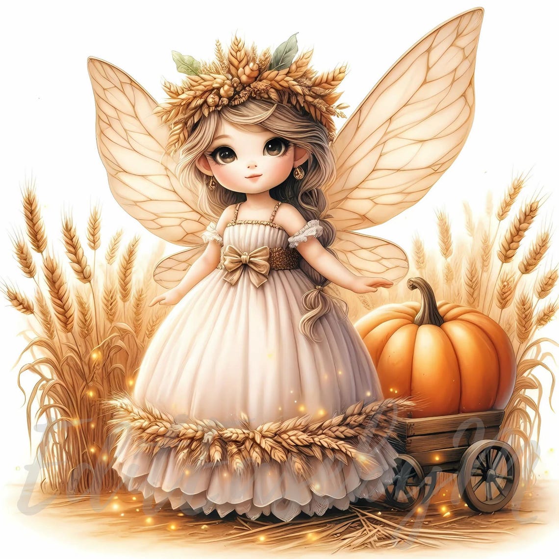 Wheatfield Fairy Clipart | 10 High-quality 300 DPI Jpegs Commercial Use ...