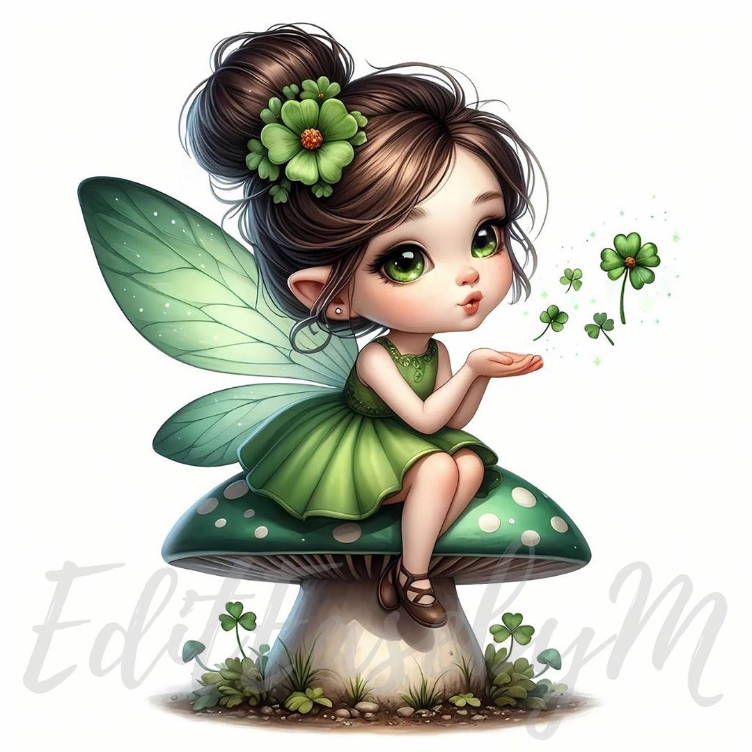Clover Fairy Clipart | 10 High-quality 300 DPI Jpgs Commercial Use ...